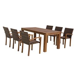 Garden Pleasure Gartenm&ouml;belset 'Topeka' f&uuml;r 6 Personen Akazienholz