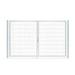 deutsche zauntechnik Doppelfl&uuml;geltor 'Vario Compact' Zink 300 x 180 cm