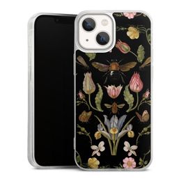 DeinDesign iPhone 13 Mini Handy Slim Case Silikon Handyh&uuml;lle transparent H&uuml;lle extra d&uuml;nn Flower Wreath Bee Blossom Silikon Slim Case