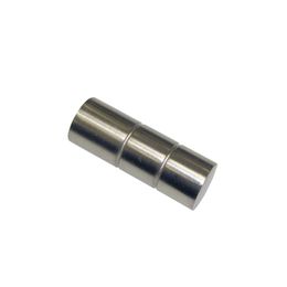 Gardinia Endknopf f&uuml;r Gardinenstange 'Sol' zylinderf&ouml;rmig &Oslash; 16 mm Edelstahl-Optik, 2er-Pack