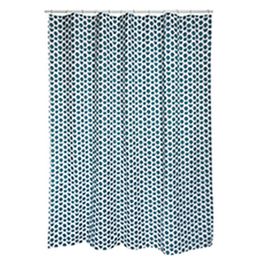 Spirella Duschvorhang 'Deepforest' Textil wei&szlig;/blau 180 x 200 cm
