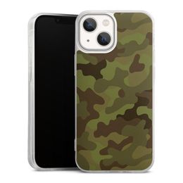 DeinDesign iPhone 13 Mini Handy Slim Case Silikon Handyh&uuml;lle transparent H&uuml;lle extra d&uuml;nn Camouflage Tarnmuster Army Silikon Slim Case