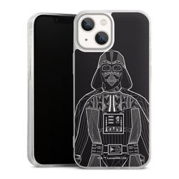 DeinDesign iPhone 13 Mini Handy Slim Case Silikon Handyh&uuml;lle transparent H&uuml;lle extra d&uuml;nn Black Darth Vader Star Wars Silikon Slim Case