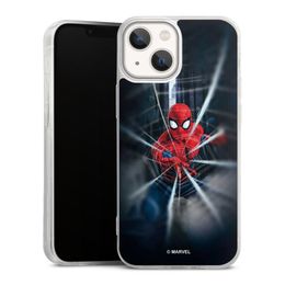 DeinDesign iPhone 13 Mini Handy Slim Case Silikon Handyh&uuml;lle transparent H&uuml;lle extra d&uuml;nn Kinofilm Marvel Spiderman Silikon Slim Case
