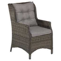 Gartensessel 'Delia' Aluminium grau 63 x 99 x 79 cm