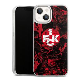 DeinDesign iPhone 13 Mini Handy Slim Case Silikon Handyh&uuml;lle transparent H&uuml;lle extra d&uuml;nn 1. Fc Kaiserslautern 1. Fck Logo Silikon Slim Case