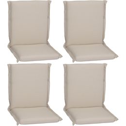 Beo Niedriglehner-Auflagenset 'Aurich' beige 52 x 100 x 8 cm 4 St&uuml;ck