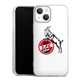 DeinDesign iPhone 13 Mini Handy Slim Case Silikon Handyh&uuml;lle transparent H&uuml;lle extra d&uuml;nn Official Licensed Product Coat Of Arms 1. Fc K&ouml;ln Silikon Slim Case