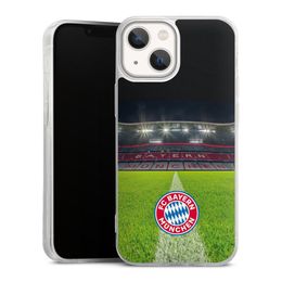DeinDesign iPhone 13 Mini Handy Slim Case Silikon Handyh&uuml;lle transparent H&uuml;lle extra d&uuml;nn Stadium Fc Bayern M&uuml;nchen Fcb Silikon Slim Case