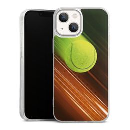 DeinDesign iPhone 13 Mini Handy Slim Case Silikon Handyh&uuml;lle transparent H&uuml;lle extra d&uuml;nn Ball Tennis Hobby Silikon Slim Case