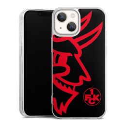DeinDesign iPhone 13 Mini Handy Slim Case Silikon Handyh&uuml;lle transparent H&uuml;lle extra d&uuml;nn 1. Fc Kaiserslautern Logo Official Licensed Product Silikon Slim Case