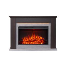 CrownFlame Elektrokamin 'Typhon' dunkelbraun 2 kW