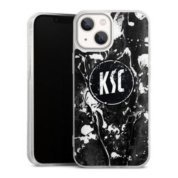DeinDesign iPhone 13 Mini Handy Slim Case Silikon Handyh&uuml;lle transparent H&uuml;lle extra d&uuml;nn Karlsruher Sc Ksc Official Licensed Product Silikon Slim Case