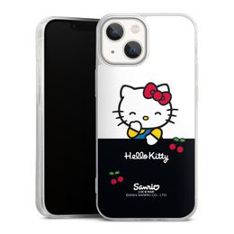 DeinDesign iPhone 13 Mini Handy Slim Case Silikon Handyh&uuml;lle transparent H&uuml;lle extra d&uuml;nn Hello Kitty Cherry Official Licensed Product Silikon Slim Case
