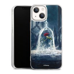 DeinDesign iPhone 13 Mini Handy Slim Case Silikon Handyh&uuml;lle transparent H&uuml;lle extra d&uuml;nn Rose The Beauty And The Beast Disney Princess Silikon Slim Case