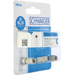 Schwaiger F-Stecker-Set silbern &Oslash; 6,5 mm 3-tlg