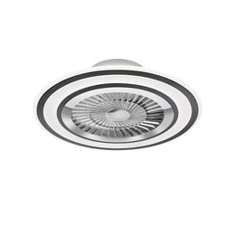 REALITY LEUCHTEN LED-Deckenventilator mit Beleuchtung dimmbar 36 W 5000 lm warmwei&szlig; bis tageslichtwei&szlig; &Oslash; 60 x 18,5 cm