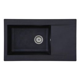 respekta Einbausp&uuml;le 'Denver' Mineralite schwarz 86 x 50 cm
