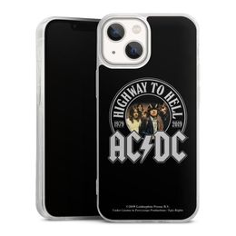 DeinDesign iPhone 13 Mini Handy Slim Case Silikon Handyh&uuml;lle transparent H&uuml;lle extra d&uuml;nn Acdc Official Licensed Product Rock Silikon Slim Case