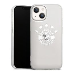 DeinDesign iPhone 13 Mini Handy Slim Case Silikon Handyh&uuml;lle transparent H&uuml;lle extra d&uuml;nn Fcb Transparent Fc Bayern M&uuml;nchen Silikon Slim Case