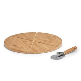 zeller Pizza-Set naturfarben &Oslash; 32 x 1,5 cm