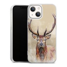 DeinDesign iPhone 13 Mini Handy Slim Case Silikon Handyh&uuml;lle transparent H&uuml;lle extra d&uuml;nn Animal Look Deer Reindeer Silikon Slim Case