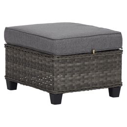 Gartenhocker 'Delia' Aluminium grau 60 x 30 x 50 cm