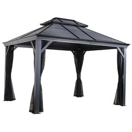 Sojag Pavillon 'Mykonos 10 x 14' basaltgrau 299 x 425 x 292 cm