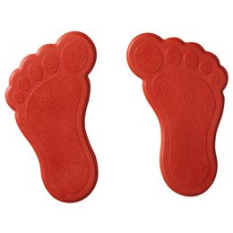 toom Mini Dusch- und Wanneneinlage F&uuml;&szlig;e XXS 15 x 9 cm rot 6 St&uuml;ck