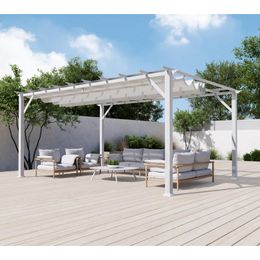 Paragon-Outdoor Pergola 'Florenz' wei&szlig; 350 x 505 x 236 cm