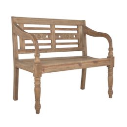 Garden Pleasure Gartenbank 'Moyo' 2-Sitzer Holz braun 100 x 87 x 52 cm