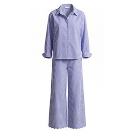 Polo Ralph Lauren Pajama ' Scallop Seersucker ' female size XL Light blue / White