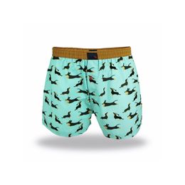 Unabux Boxer ' Prints ' Herren Gr&ouml;&szlig;e XL t&uuml;rkis / schwarz