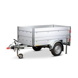 Stema PKW-Anh&auml;nger 'Basic Plus 1000' gebremst 1000 kg mit Bordwandaufsatz und Abstellst&uuml;tzen