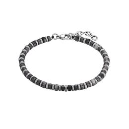 True Rebels Armband Herren Gr&ouml;&szlig;e One Size schwarz / silber