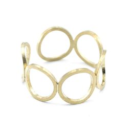 Sergio Engel Ring 'Pura Ring 36 Edelstahlring mit Kreiselementen, satinierte Oberfl&auml;che, gr&ouml;&szlig;enverstellbar' Damen Gr&ouml;&szlig;e 50/60 gold