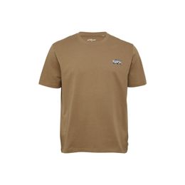s.Oliver Men Big Sizes Shirt male size 4XL Camel / Yellow / Black / White