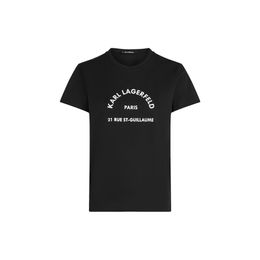 K by KARL LAGERFELD Karl Lagerfeld T-Shirt 'Rue St-Guillaume' Damen Gr&ouml;&szlig;e XS schwarz / wei&szlig;