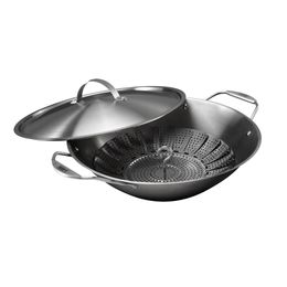 Weber Wok 'Crafted Gourmet BBQ System' Edelstahl &Oslash; 36 cm, mit D&uuml;nsteinsatz