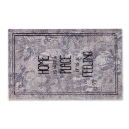 Astra Sauberlaufmatte 'Felicido Home is...' grau 67 x 110cm