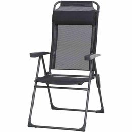 siena GARDEN Gartenstuhl 'Comfort' klappbar Aluminium anthrazit 59 x 117 x 48 cm
