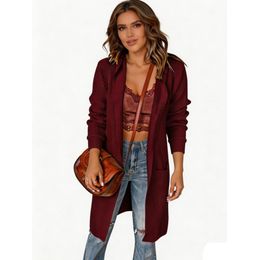 KoJooin Knit Cardigan female size XXL Wine red