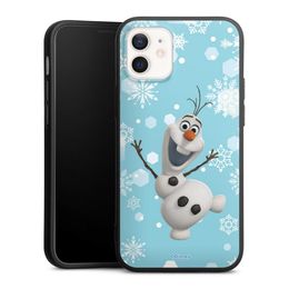 DeinDesign iPhone 12 mini Handy Premium Silikon H&uuml;lle Handyh&uuml;lle schwarz Case Frozen Olaf Disney Official Licensed Product Silikon Premium Case