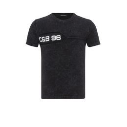 Cipo & Baxx Cipo & Baxx T-Shirt 'CT805' in Regular Fit Herren Gr&ouml;&szlig;e XXXL schwarz