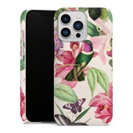 DeinDesign iPhone 13 Pro Handy Premium Case Smartphone Handyh&uuml;lle Schutzh&uuml;lle matt Rose Humming Bird Summer Premium Case