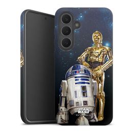 DeinDesign Galaxy S25 FE Handy Panzer Handyh&uuml;lle robuste Outdoor H&uuml;lle Schutzh&uuml;lle matt Weltall Star Wars R2d2 Tough Case
