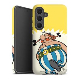 DeinDesign Galaxy S25 FE Handy Panzer Handyh&uuml;lle robuste Outdoor H&uuml;lle Schutzh&uuml;lle matt Obelix Vintage Official Licensed Product Tough Case