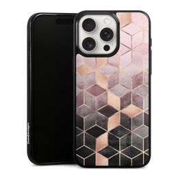 DeinDesign iPhone 15 Pro Max Handy Silikon H&uuml;lle Case schwarz Handyh&uuml;lle Cube Elisabeth Fredriksson Gold & Copper