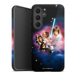 DeinDesign Galaxy S25 FE Handy Panzer Handyh&uuml;lle robuste Outdoor H&uuml;lle Schutzh&uuml;lle matt Star Wars Lightsaber Merchandise Tough Case