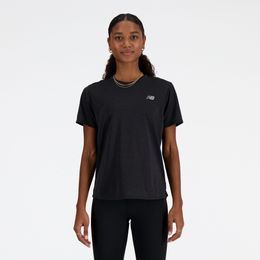 New Balance Funktionsshirt 'Athletics' Damen Gr&ouml;&szlig;e L grau / schwarz